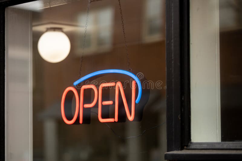 Neon `Bar Open Late` Sign editorial photography. Image of late - 182486562