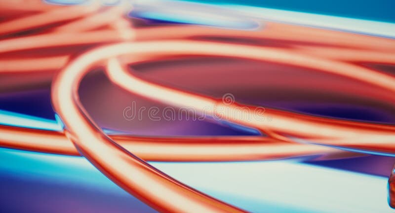 Neon Orange Color Light. Interior Lighting Decoration. Stock ...