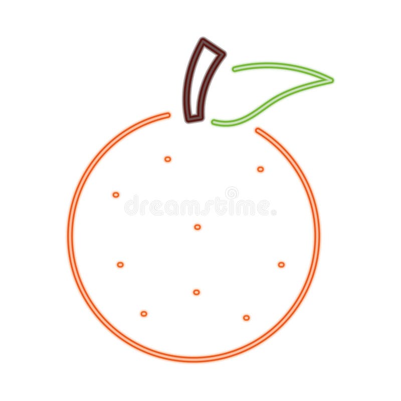 Neon orange icon stock vector. Illustration of fruit - 273231173
