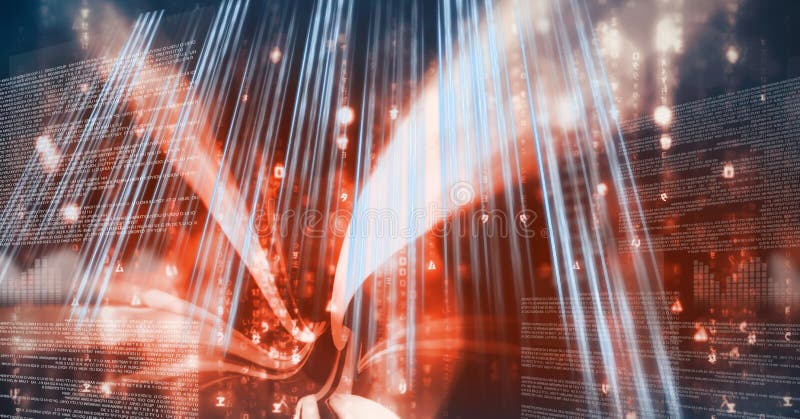 Neon orange light trails stock illustration. Illustration of orange - 216179696