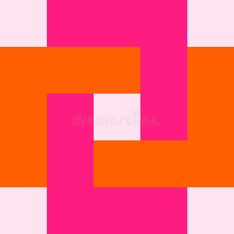 Neon Orange and Pink Interlocking Rectangles Stock Vector ...