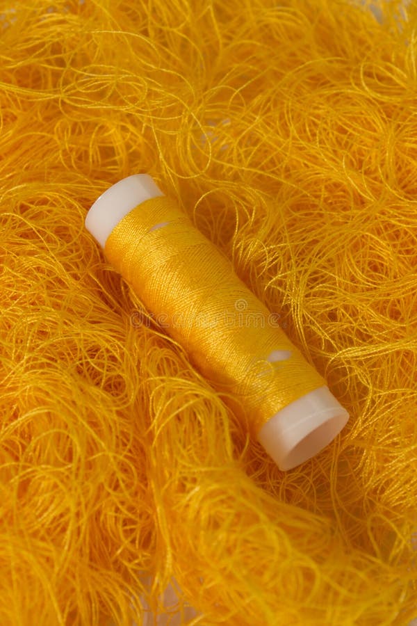 Neon Orange Sewing Thread Roll Background Stock Image - Image of ...