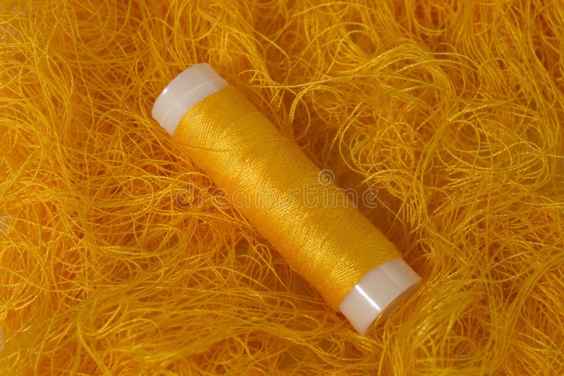 Neon Orange Sewing Thread Roll Background Stock Photo - Image of seam ...