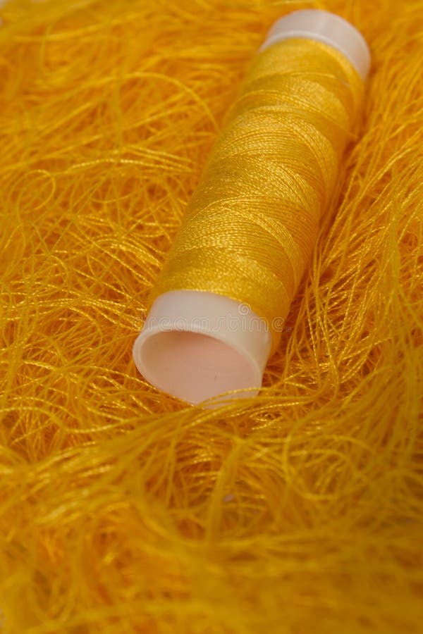 Neon Orange Sewing Thread Roll Background Stock Photo - Image of ...