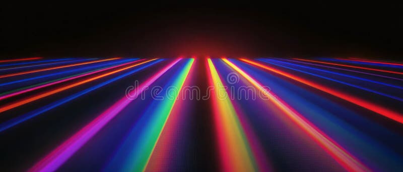 Neon Overlay Texture Displaying Rainbow Spectrum Effects Against a ...