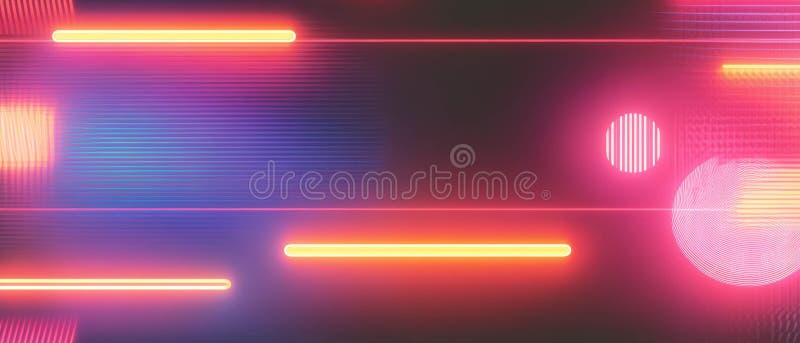 Neon Overlay Texture with Varied Line Weights on a Dark Background for ...