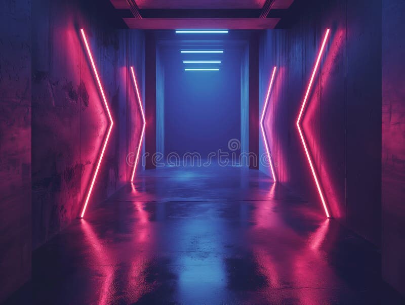 Neon Passage stock image. Image of trendy, scifi, science - 317042407