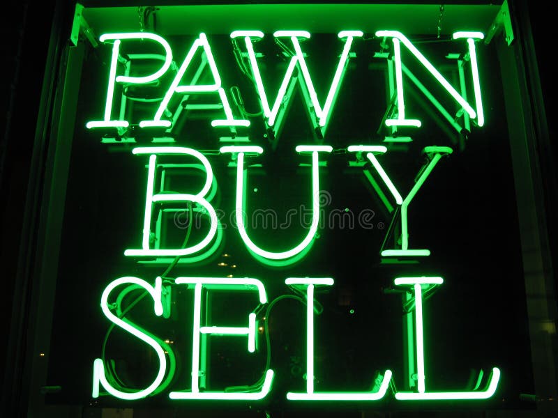 Neon Pawn Shop Sign stock image. Image of shop, loan, lending - 3322855