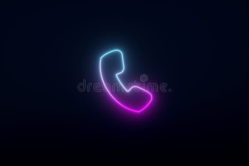 Neon phone icon stock illustration. Illustration of neon - 262658263
