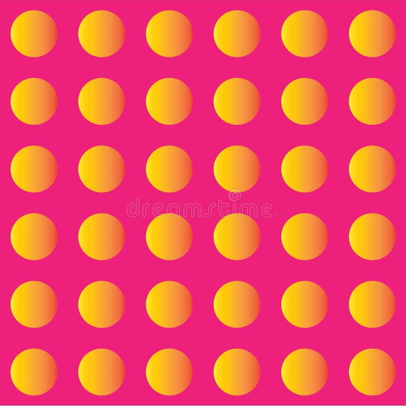 Neon Pink Background with Yellowish Orange Polka Dot Pattern Stock ...
