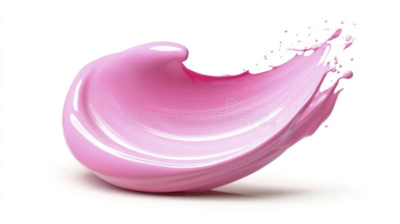 Neon Pink Brush Stroke on White Background Stock Illustration ...