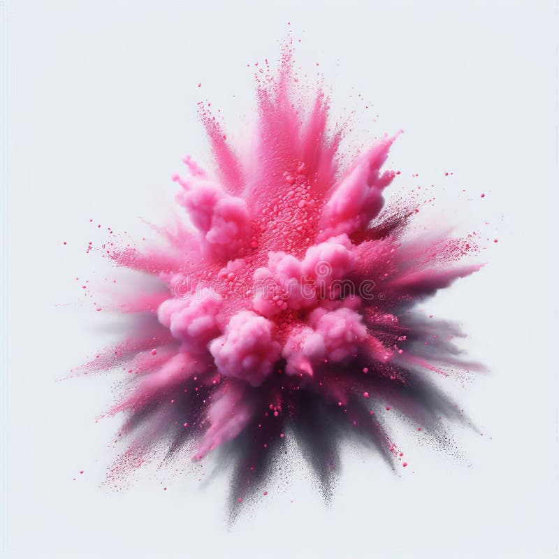 Neon Pink Chalk Piece Exploding into a New Beautiful Stock Photo ...