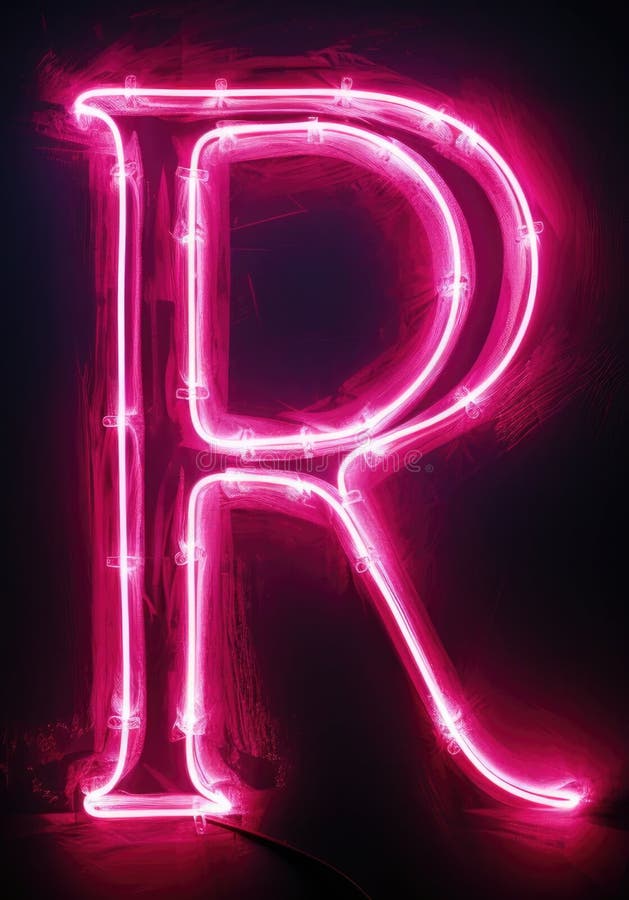 Neon Letter R Ai Generated Stock Photos - Free & Royalty-Free Stock ...