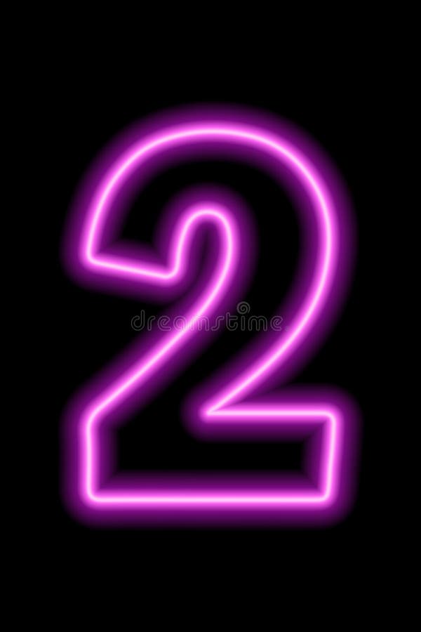 Neon Pink Number 5 on Black Background. Learning Numbers, Serial Number ...