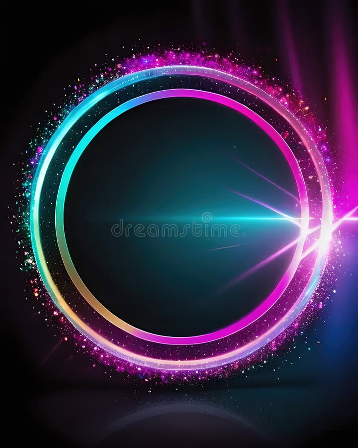 Neon Pink and Purple Circular Glow with Soft Gradient Transitions ...