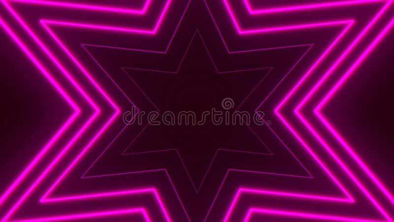 Neon Pink Star Pattern Illuminates the Night Stock Video - Video of ...