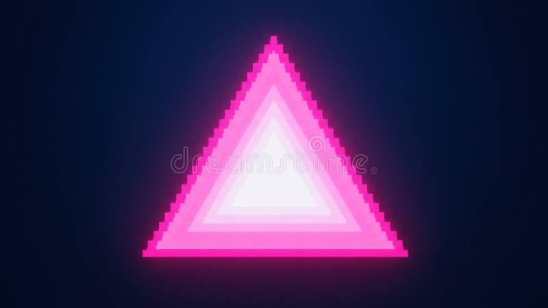 Neon Pink Triangle stock illustration. Illustration of futuristic ...