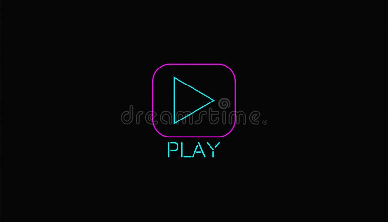 Neon Play and Win. Esports Neon Light Icons Set. Gaming Device and ...