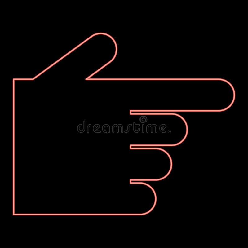 Neon Hand Pointing Stock Illustrations – 235 Neon Hand Pointing Stock ...