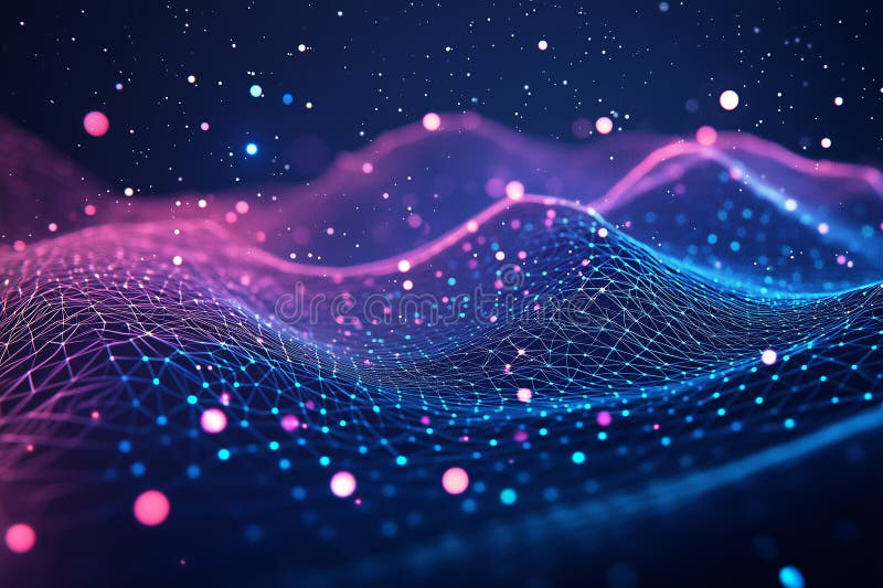 Neon Polygon Texture with Glowing Lines and Depth by Generative Ai ...