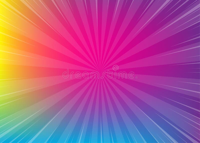 Neon Pop Art Comics Gradient Radial Background Stock Vector ...