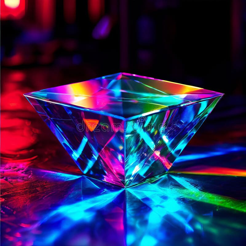Neon Prism Holographic Illustration a Holographic Image that so Stock ...