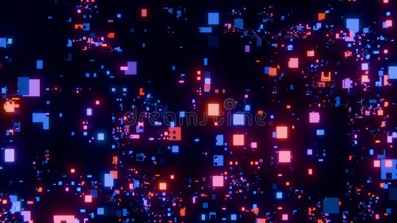 Neon Pulse Matrix Sci-Fi Grid in Motion Loop Stock Video - Video of ...