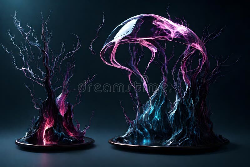 Neon Punk Eruption: a Futuristic Splash of Nano Technological ...