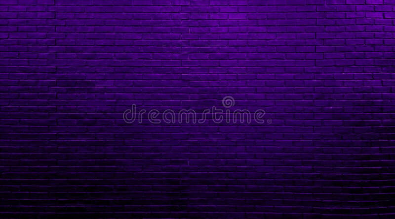 Neon Purple Brick Wall Texture for Pattern Background. Abstract ...