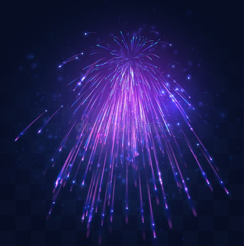 Bright Neon Fireworks Display Background Stock Illustration ...
