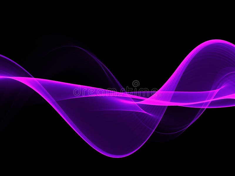 Neon Purple Glowing Wave, Magic Energy and Light Motion Background ...
