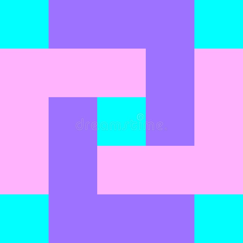 Neon Purple and Pink Interlocking Rectangles Stock Illustration ...