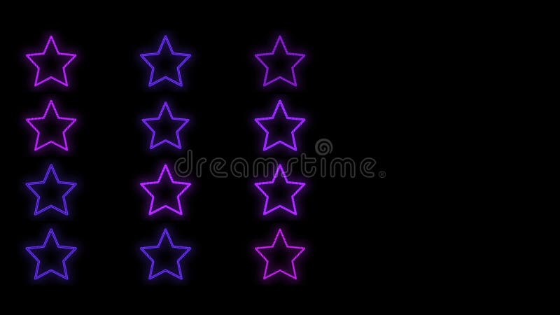 Neon Purple Stars Pattern in Rows Stock Footage - Video of icon ...