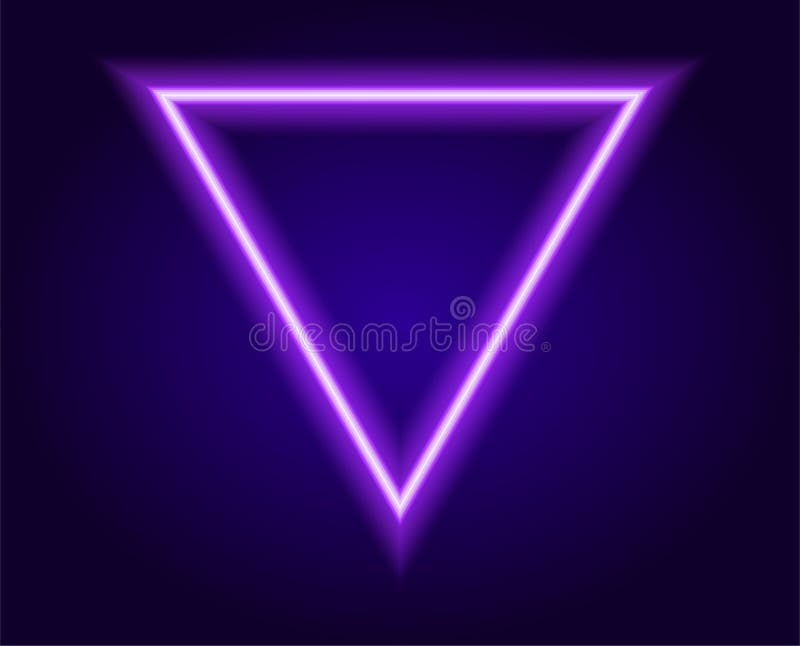 Neon Purple Triangle Frame. Isolated Elements in the Form of Neon ...