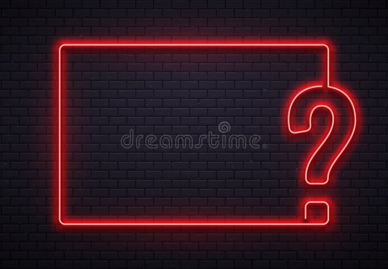 Red Neon Question Mark Stock Illustrations – 222 Red Neon Question Mark ...