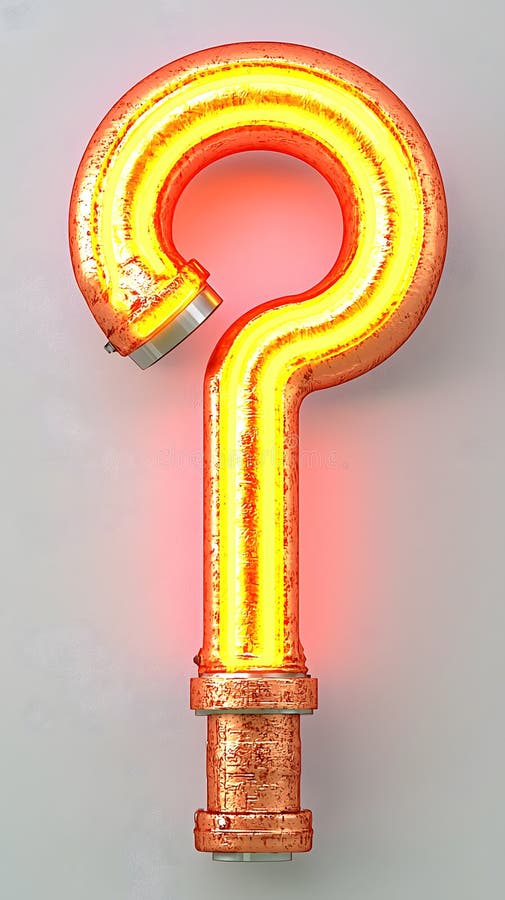 Neon Question Mark Glowing Brightly Stock Illustration - Illustration ...