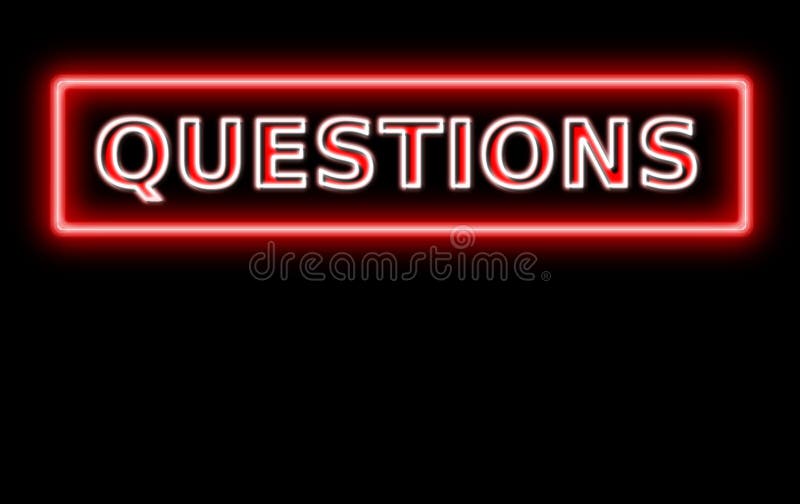 Neon questions sign stock illustration. Illustration of doctor - 49569937