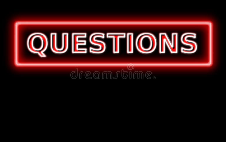 Neon questions sign stock illustration. Illustration of doctor - 49569937