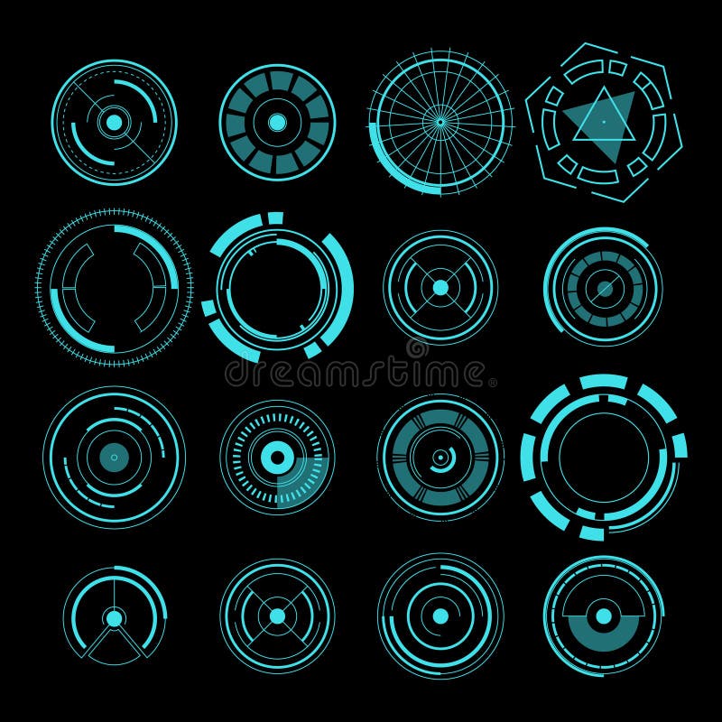 Neon Radar. Virtual Interface. Digital Game Viewfinder. GPS Technology ...