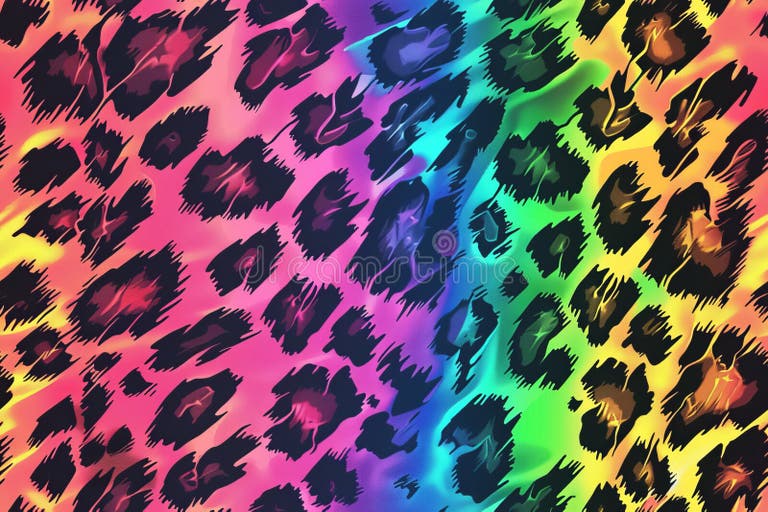 Rainbow Leopard Artwork Stock Illustrations – 89 Rainbow Leopard ...