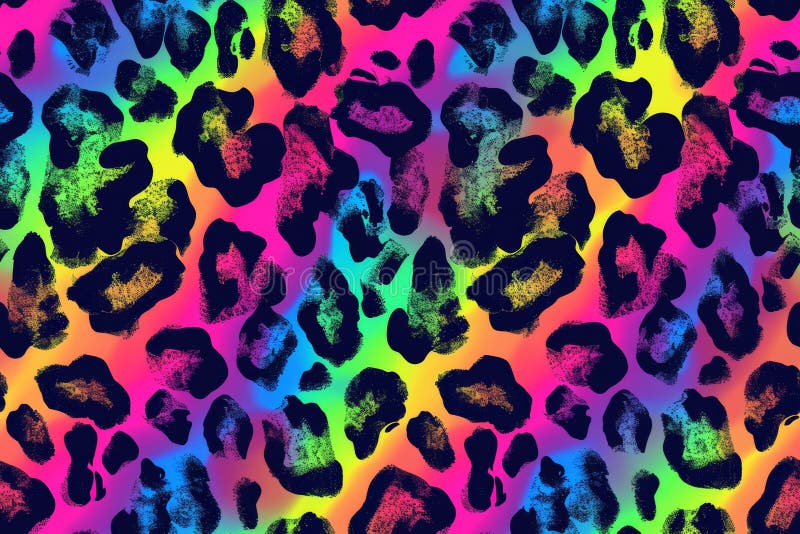 Neon Leopard Print Rainbow Stock Illustrations – 451 Neon Leopard Print ...