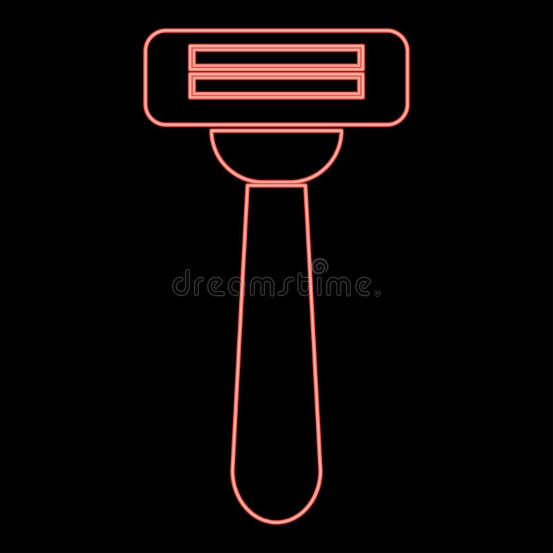 Neon Razor Red Color Vector Illustration Flat Style Image Stock Vector ...