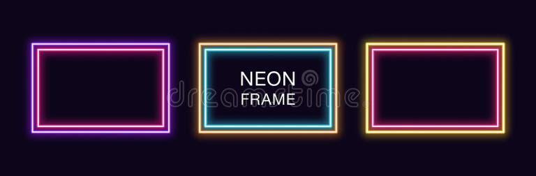 Neon Glow Rectangle Border Stock Illustrations – 6,766 Neon Glow ...