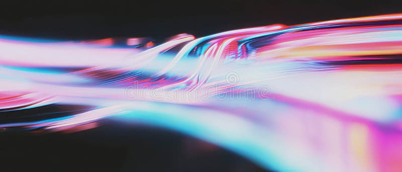 Neon Rectangle Overlay with Soft Glow Against Black Background Creates ...