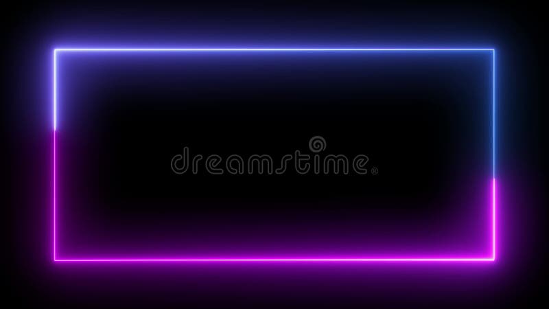 Neon Rectangle with Purple To Blue Gradient, Perfect for Artistic ...