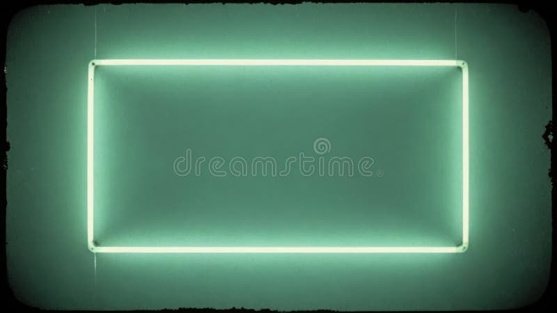 Neon Rectangle with Vintage Look, Symbolizing Retro Style and ...