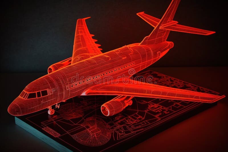 Neon Red Airplane Model Stock Illustrations – 8 Neon Red Airplane Model ...