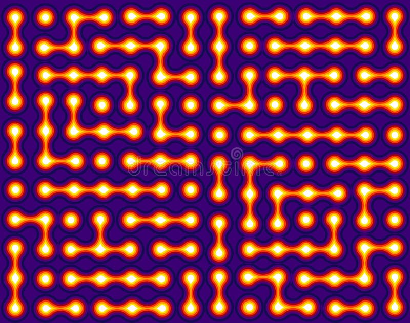 Neon Red Data Stream. Glowing Cyber Maze Stock Vector - Illustration of ...