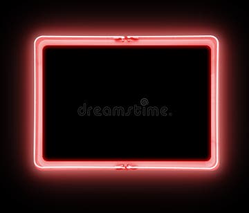Neon Red Warning Sign Symbol Stock Image - Image of neon, entrance ...