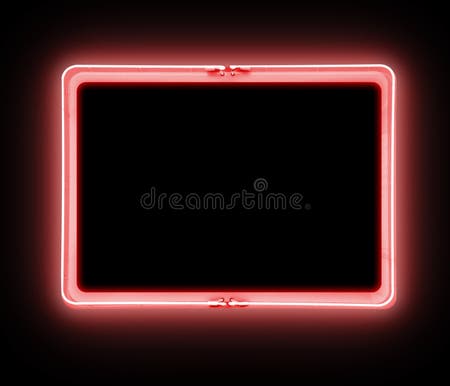Neon Red Warning Sign Symbol Stock Image - Image of neon, entrance ...